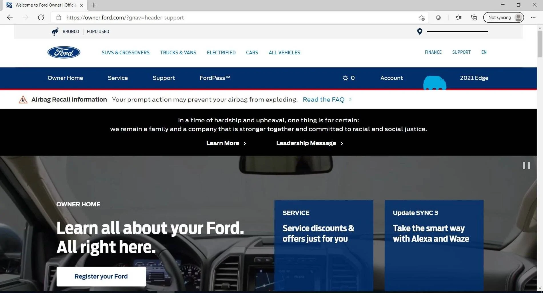 How are you accessing Owners portal | MachEforum - Ford Mustang Mach-E ...