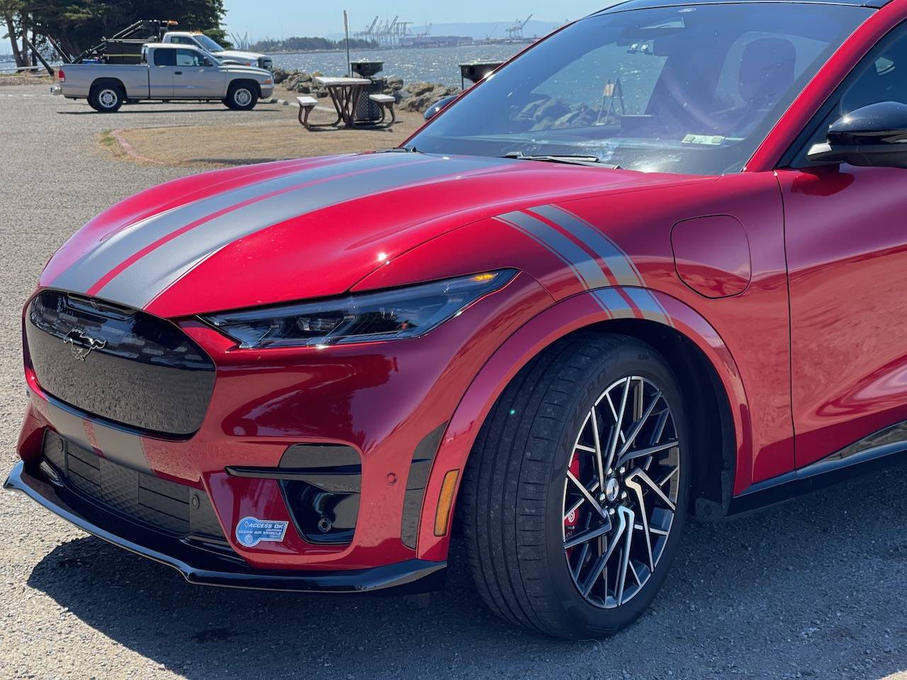 Dark Satin Grey stripes and AOSK gloss black spoiler on Rapid Red GTPE ...