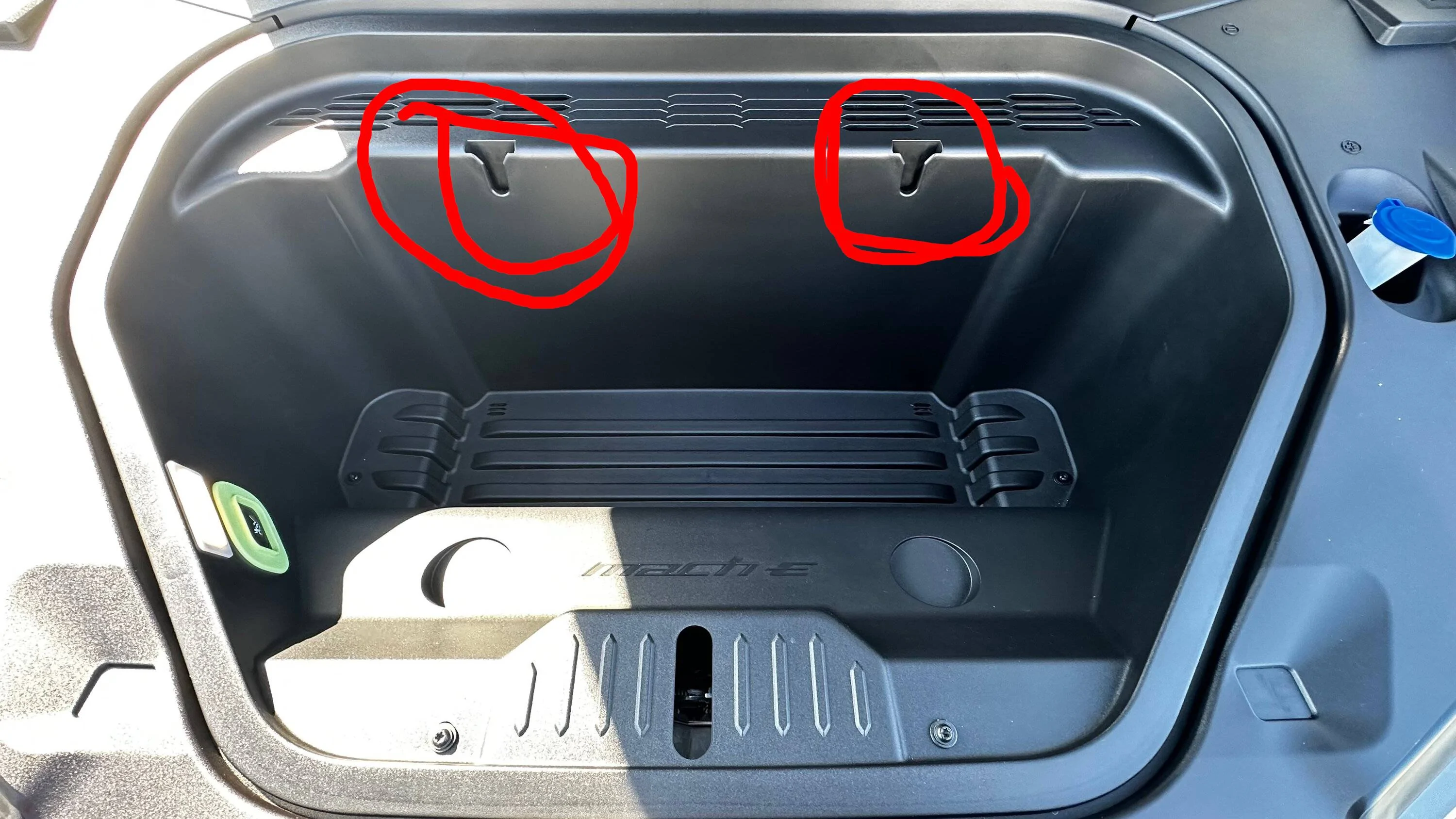 What are the two slots in the frunk for? | MachEforum - Ford Mustang ...