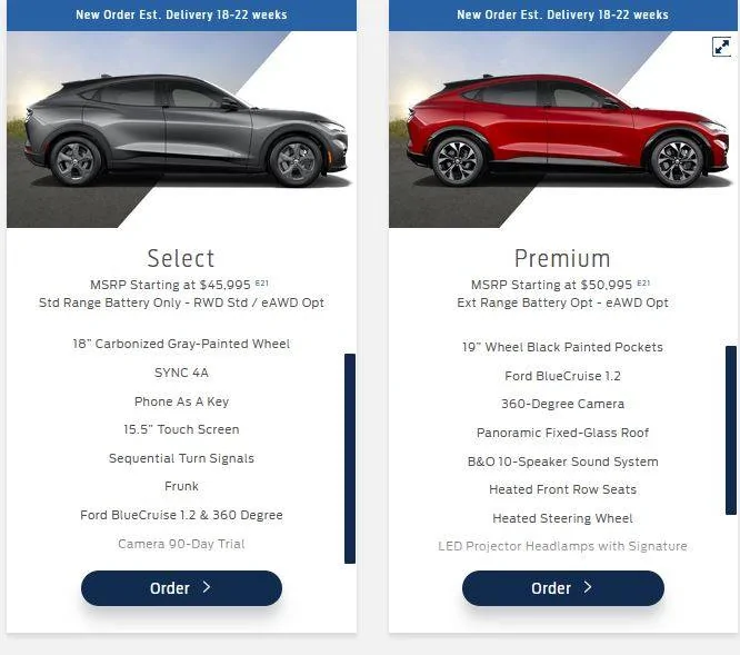 Mach E Select Vs Premium