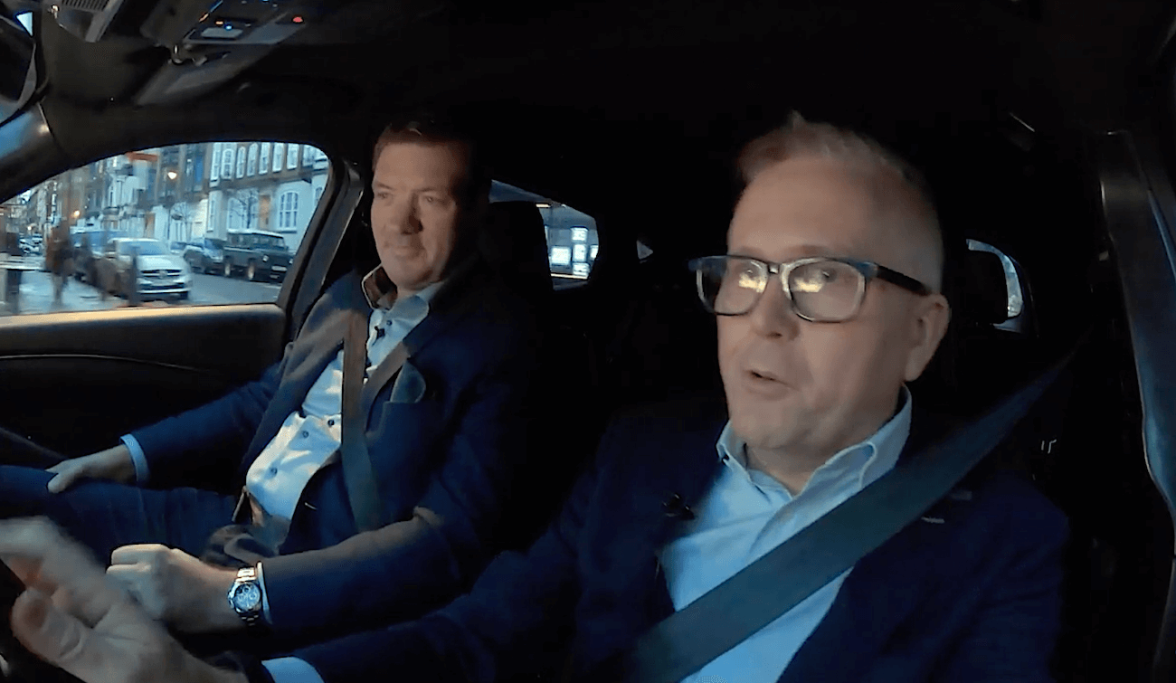 Darren Palmer and Stuart Rowley Interview While Driving Mach-E Mustang ...