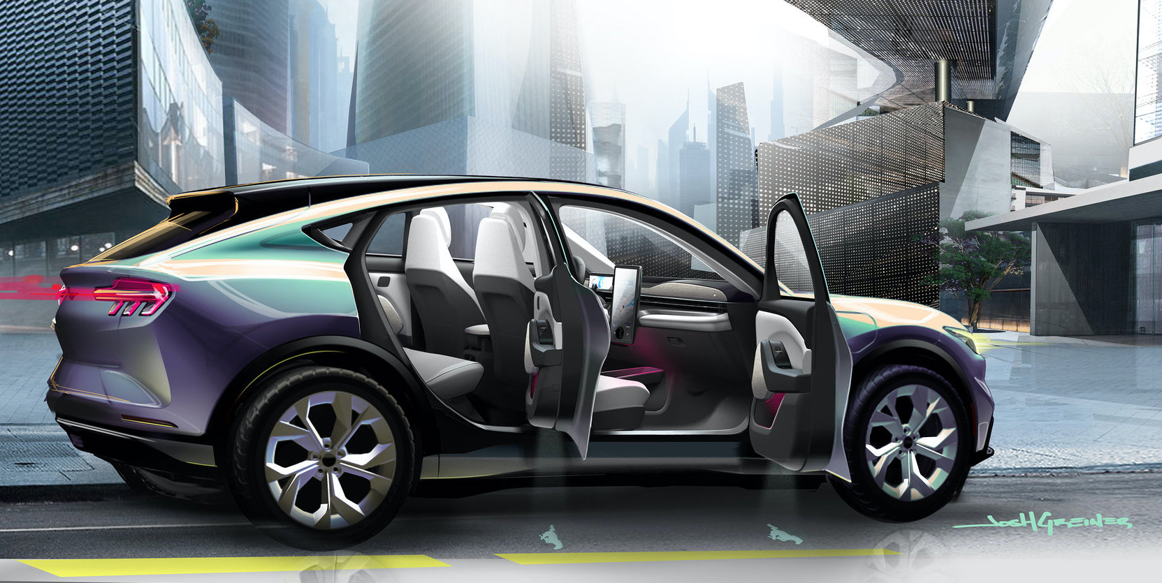 Details of Mach-E interior design featured in Car Design News: Interior ...