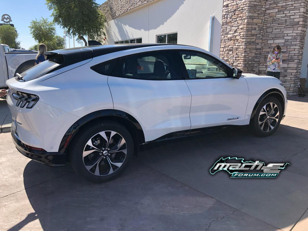 Mach-E 4x (Star White / Gray Interior) sighted at Phoenix dealership ...