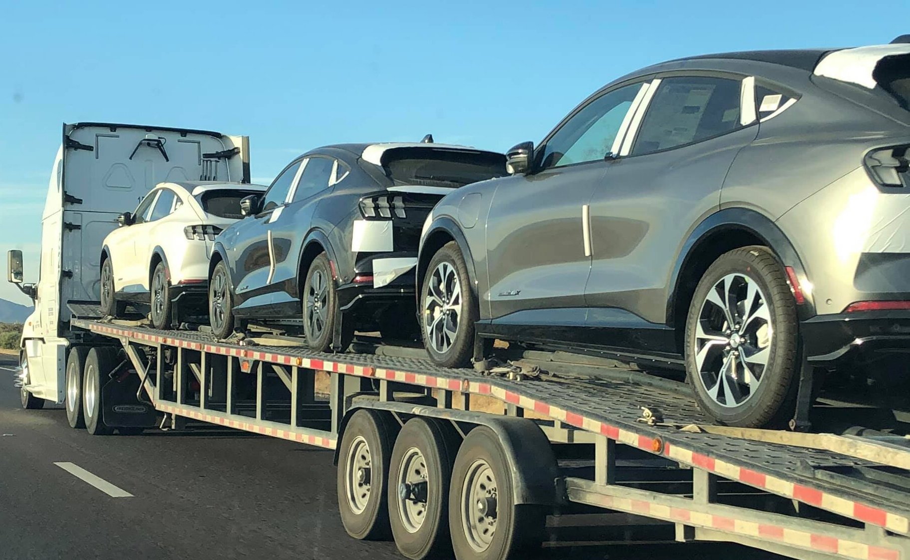 More on the way! Mach-E's spotted on transport | MachEforum - Ford ...