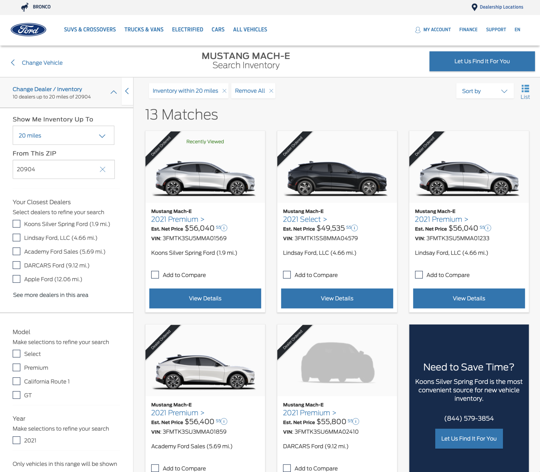 How to track any Ford dealer's Mach-E inventory | MachEforum - Ford ...