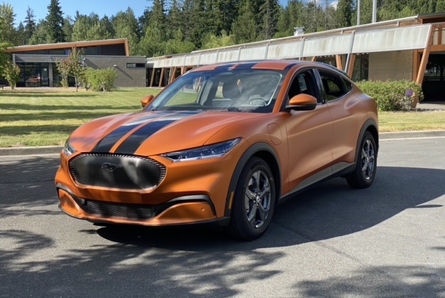 Full Copper Wrap with Black Stripes and Grill | Ford Mustang Mach-E ...