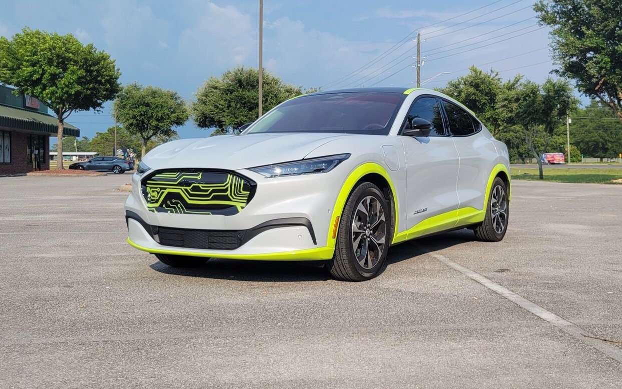 Electric statement made with vinyl | MachEforum - Ford Mustang Mach-E ...