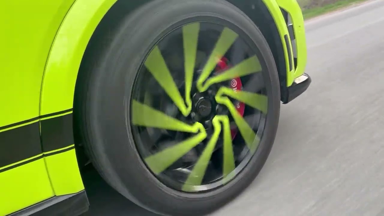 Vinyl accented wheels and lighted center caps in action. | MachEforum ...