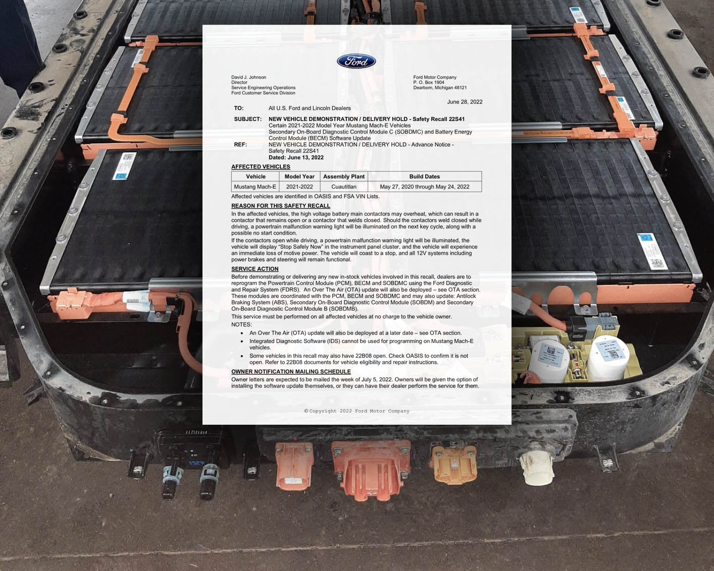 Battery Contactor Recall Software (22S41) Now Available at Dealers ...