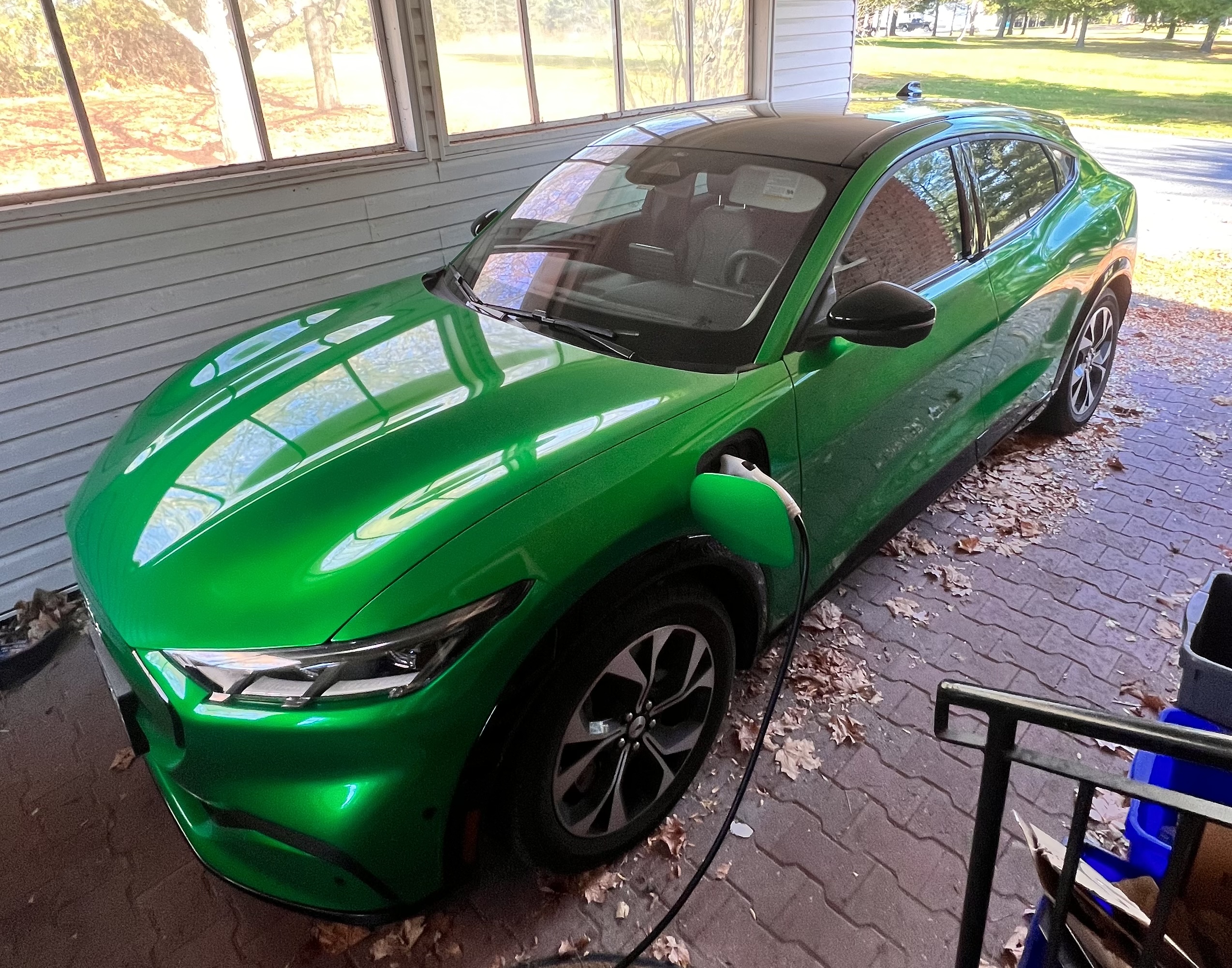 So happy with my new wrap job in 3M Green Envy! | MachEforum - Ford ...