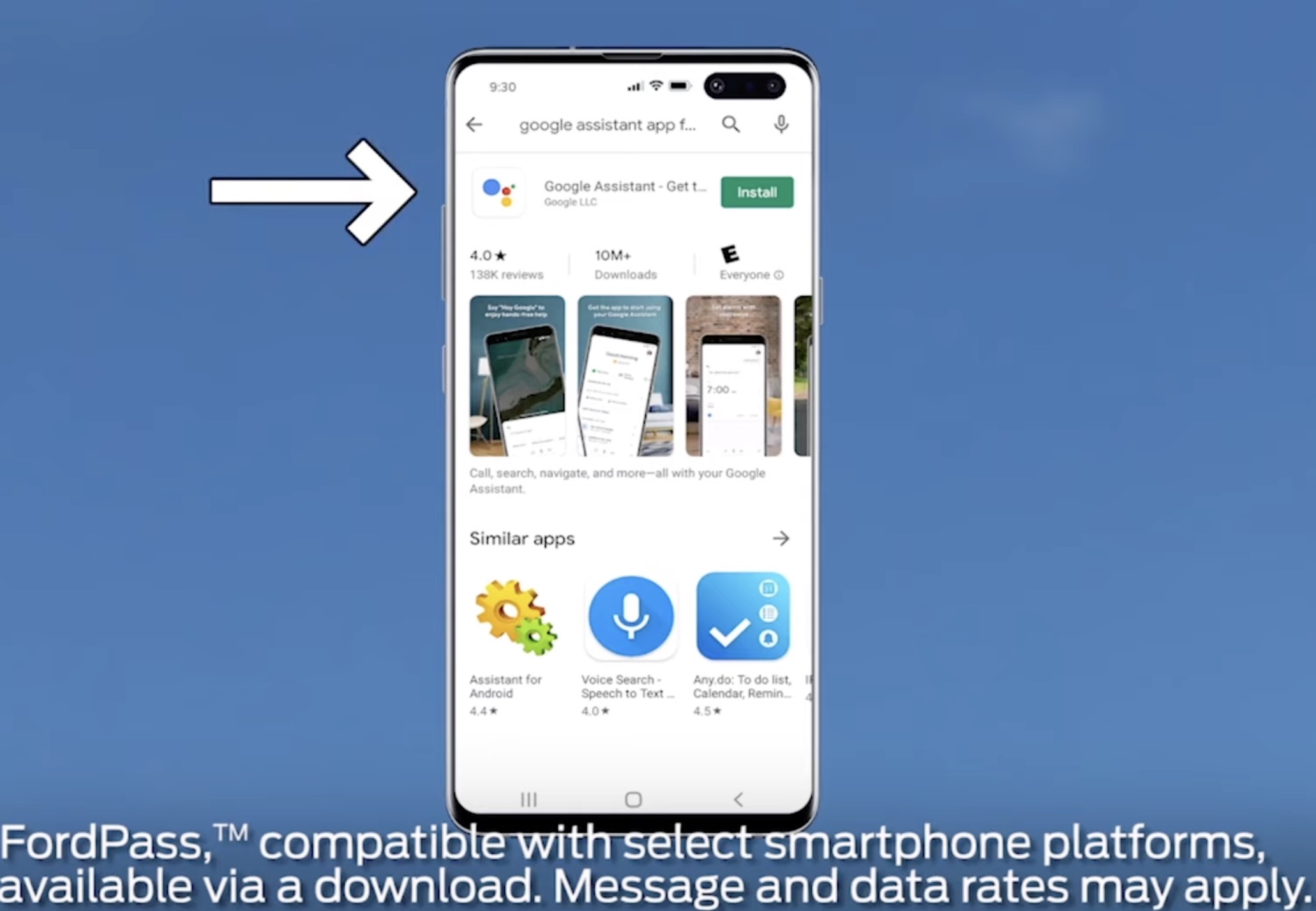 "OK, Google. Ask FordPass to start the car" (FordPass Actions via ...