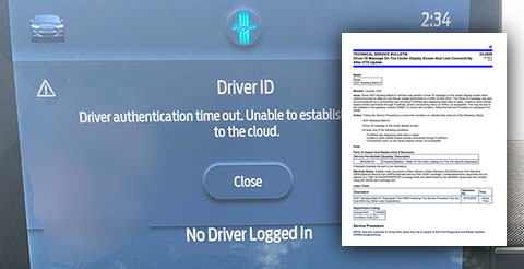 TSB 23-2029 - Driver ID Message On The Center Display Screen And Lost ...
