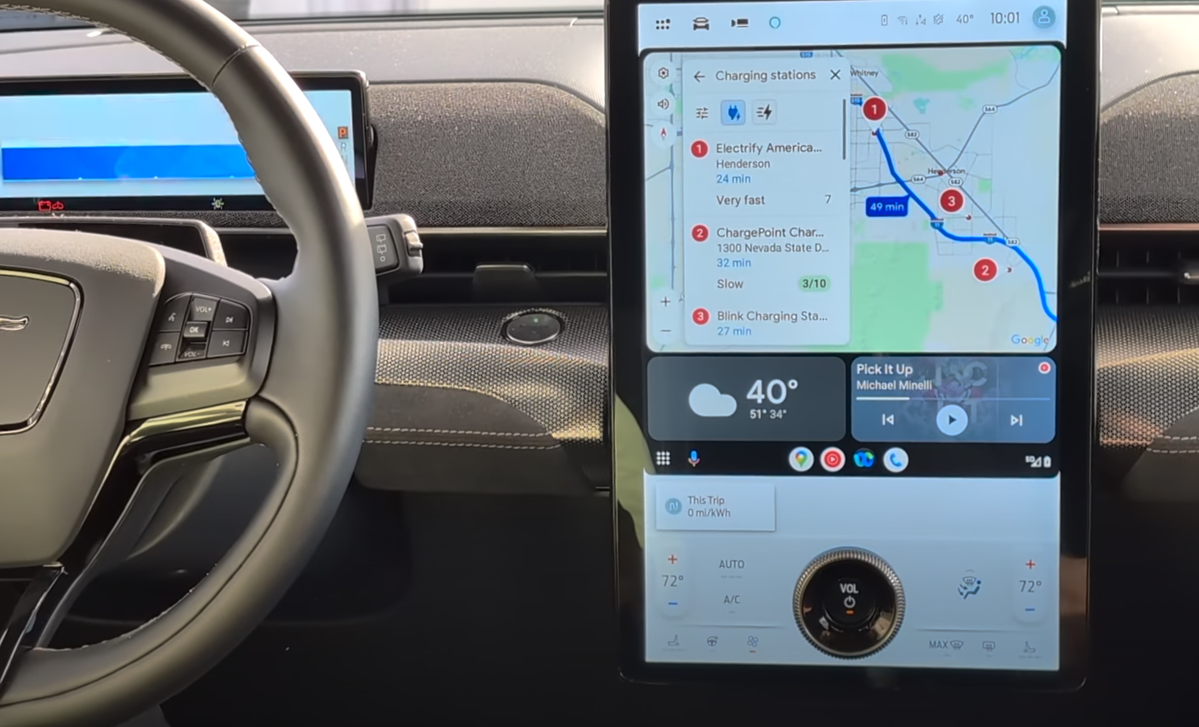 Google Maps EV Routing demo in Mach-E Sync 4A at CES 2024 (VIDEO ...