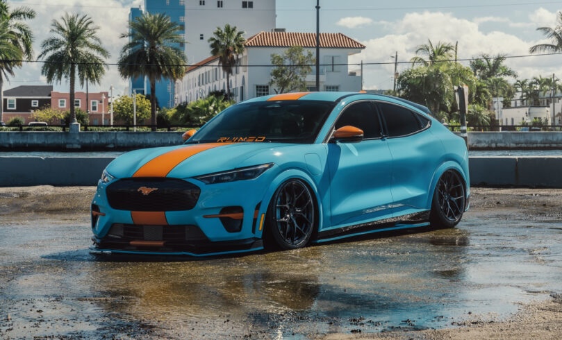 Bagged Mach-E GT on Vossen HF-5 Wheels | MachEforum - Ford Mustang Mach ...