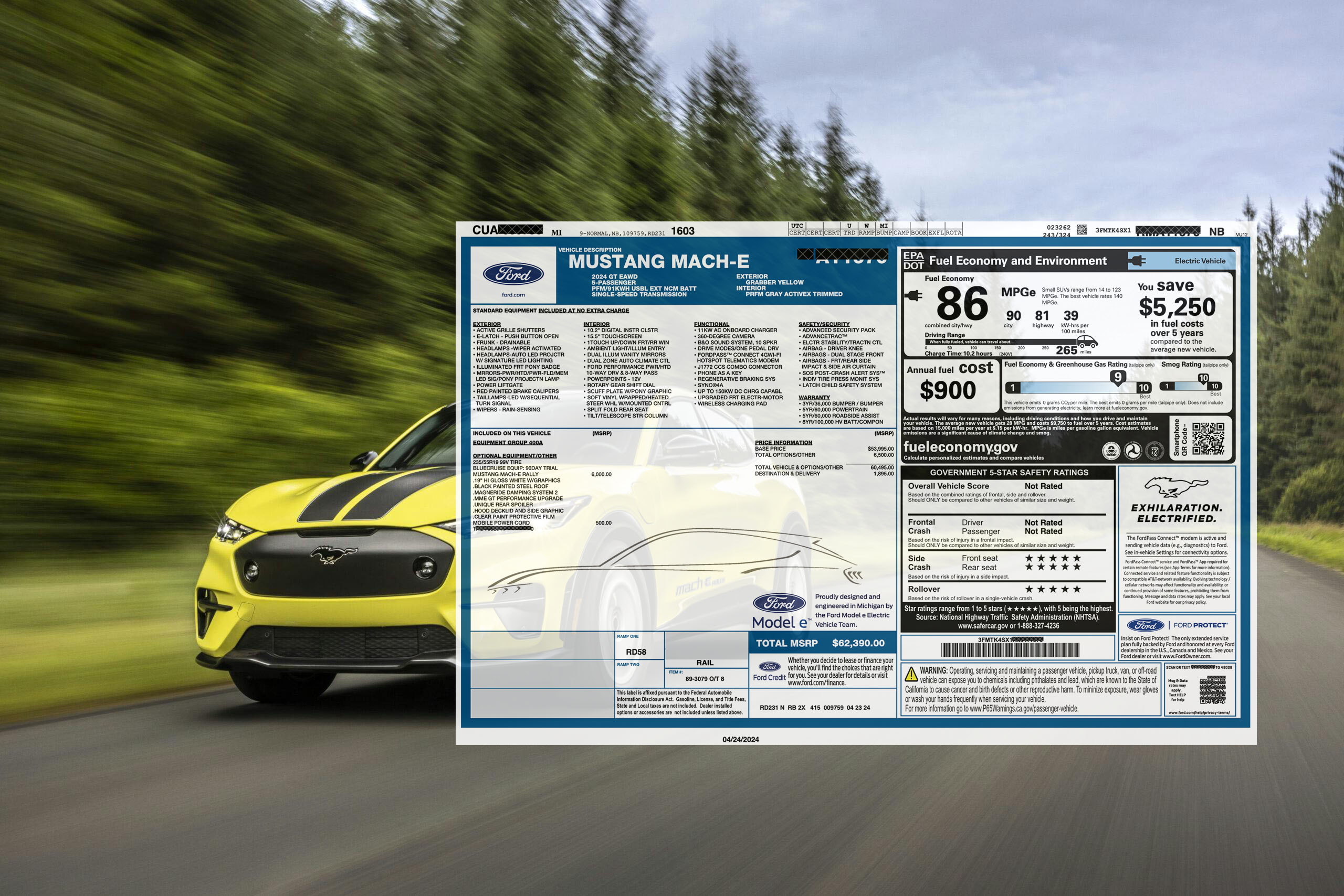 2024 Mach-E Rally window sticker went live today! | MachEforum - Ford ...