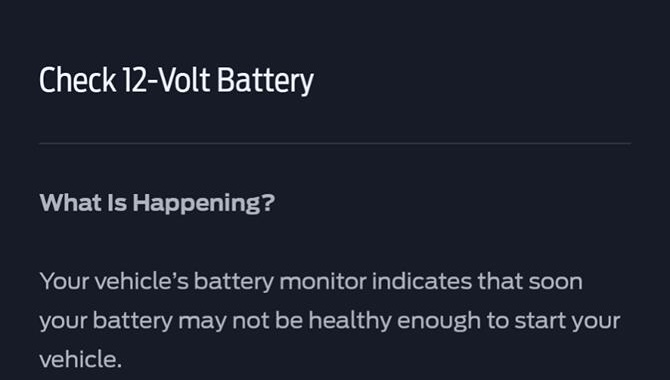 "Check 12-Volt Battery" alert in FordPass now enabled | MachEforum ...
